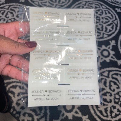 100pcs/lot Personalized Custom Logo Wedding Transparent - Etsy