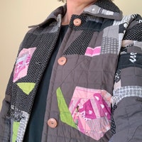 Patchwork Guilt Coat Handcrafted Quilted Jacket Women's - Etsy Denmark