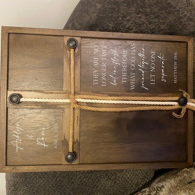 A Cord of Three Strands Unity Ceremony Braided Cross Sign With Custom ...