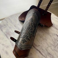 Samurai Leather Riveted Bracers, Samurai Armor for LARP or Cosplay Pair ...