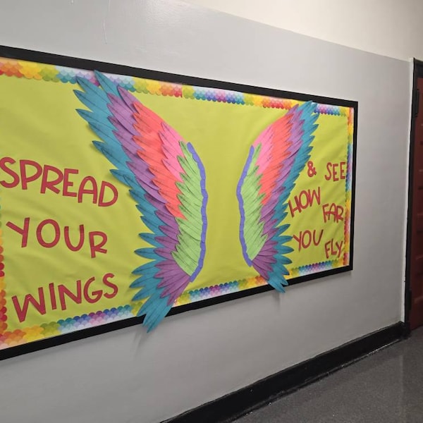 Back to School Bulletin Board Kit With Wings and Feathers Templates for ...