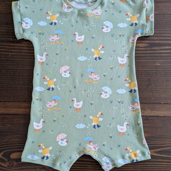Baby Short Romper Pattern, Baby One Piece, Slouchy Romper, Newborn ...