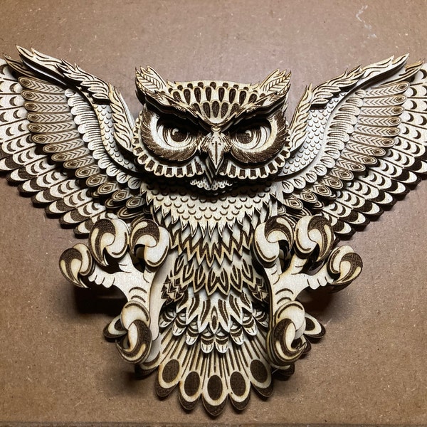 Multilayer Owl Mandala 12 Layers for Laser and Cutter Machines, Home ...