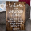 Unplugged Wedding Sign Unplugged Ceremony Sign Vertical Wooden Wedding ...