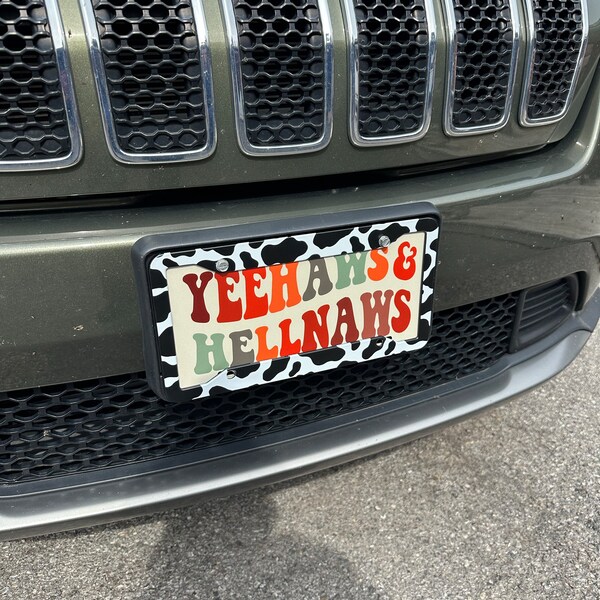 Magic Mushroom Trippy Hippie License Plate. Cottagecore, Bright ...