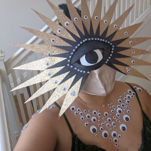 All Seeing Eye 3D Papercraft Mask Template, Paper Mask, Unique ...