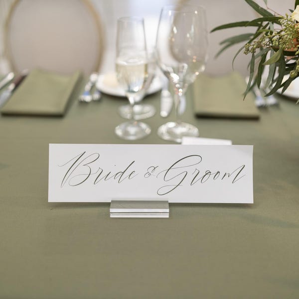 Custom Color Laser Cut Cursive Wedding Name Wording Place Card Cut Outs, Personalized Event ...