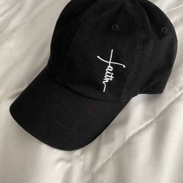 Faith Hat | DISTRESSED Baseball Cap OR Ponytail Hat | Custom ...