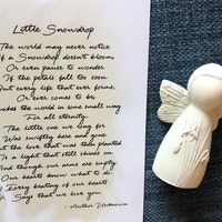 Little Snowdrop Miscarriage Support and Sympathy Card for Infant and ...