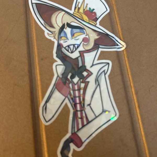 Hazbin Hotel Lucifer Sticker 4 Hazbin, Glitter, Laminated, Lucifer ...