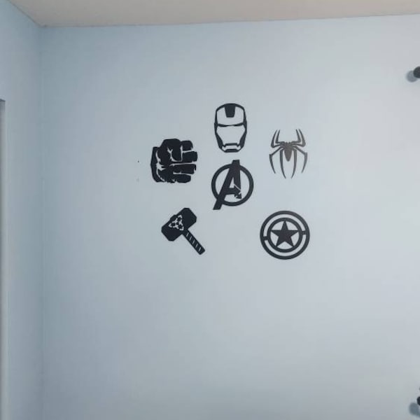 Marvel Avengers Sets of 6 Wood Wall Art , Nursery Wooden Home Decor ...