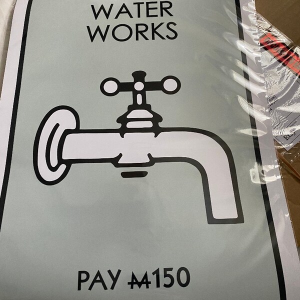 Water Works Monopoly Personalised Print | New Home, Gift, House ...