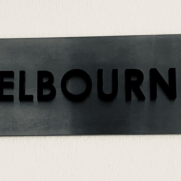 Bsign - Modern House Number Plaque - Metal Address Sign - Stainless ...