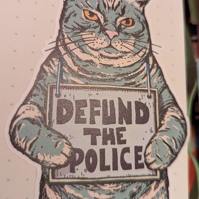 Defund the Police Sticker, Activism, Vinyl Stickers, Resist, Socialism ...