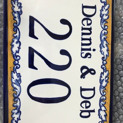 Old Spanish House Number , Signs for Home, Personalized Tile, Ceramic ...