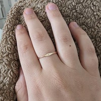 Tiny Initial Ring, Gold Fill or Sterling Silver, Personalizable Letter Ring by Lumin Jewelry ...