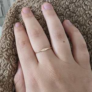 Tiny Initial Ring, Gold Fill or Sterling Silver, Personalizable Letter Ring by Lumin Jewelry ...