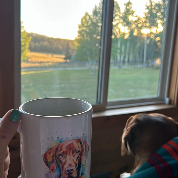 Forest Landscape Ceramic Mug, Rustic Mountain Pines Printed Coffee Cup ...