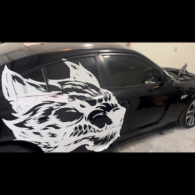 Wolf Coyote Wolve Mean Aggressive Wrap Design Decal 3m Air Release ...