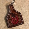 Handmade Leather Ear Tag Key Chains Personalized With Your Initials or ...