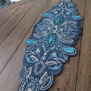 Handmade Bead Table Runner Beaded Runner 13x36inch - Etsy