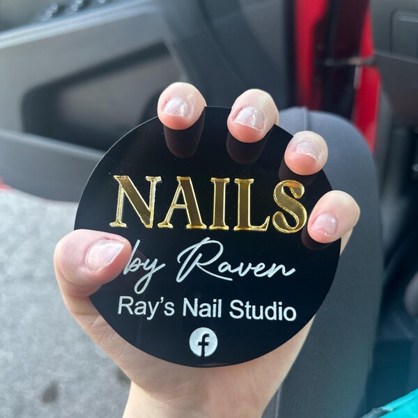 Customizable Acrylic Nailfie Disk: Enhance Manicure Photos & Nail Art ...