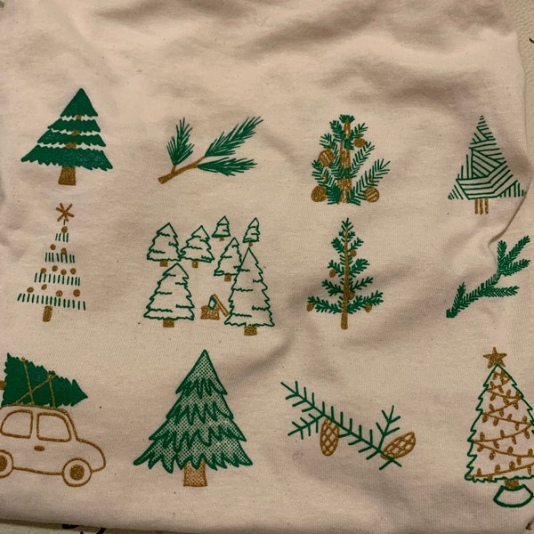 Christmas Holiday Screen Printed T-shirt - Etsy