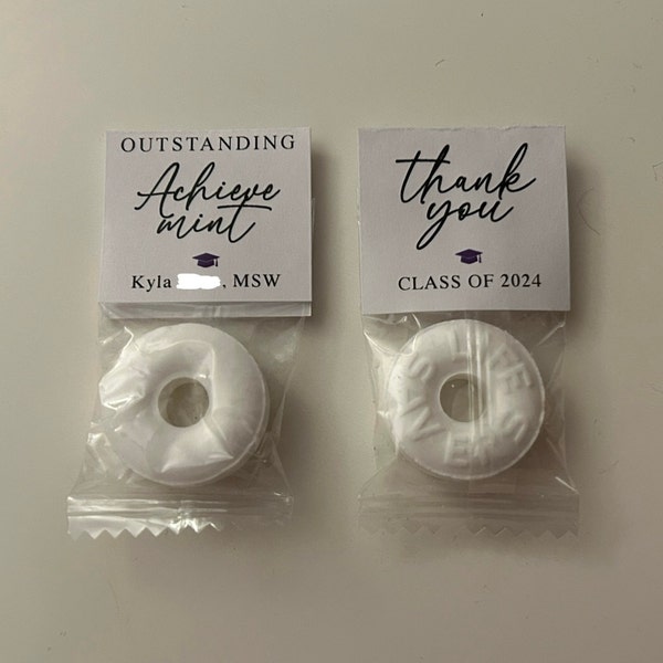 100pcs Outstanding Achievemint Favors,graduation Mints,graduation Party ...