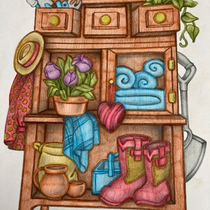 Open Window Printable Cute Coloring Page for Adults and Kids - Etsy