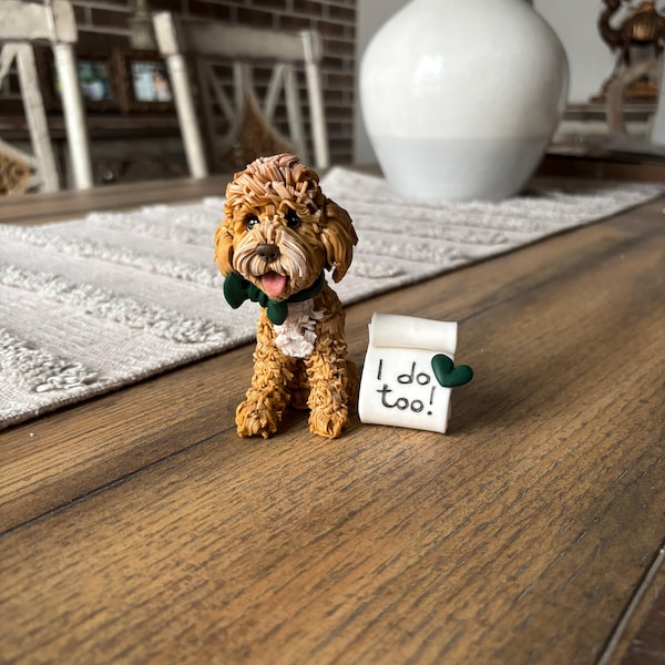 Wedding Cake Topper Golden Doodle Custom Dog Figurine - Etsy