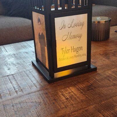 In Loving Memory, Photo Lantern, Memorial Lantern ,memorial Candle ...