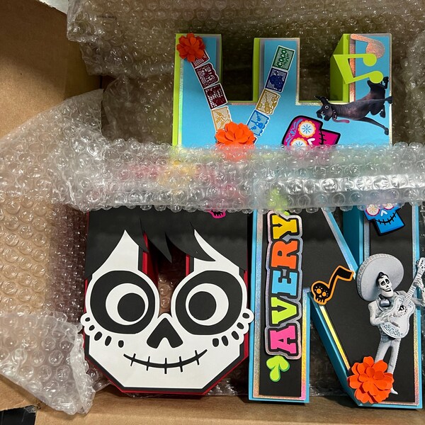 Coco 3D Letters (customize) 7" Cardstock Letters - Etsy