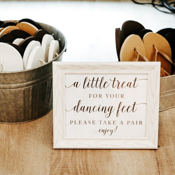 Dancing Shoes Sign, Dancing Feet Wedding Sign, Flip Flops Sign, Wedding ...