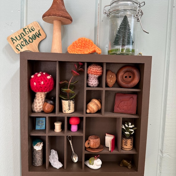 Wooden Curiosity Cabinet Printer Tray Letterbox Display, Rock Display ...