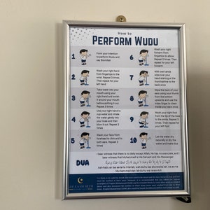 How to Perform Wudu, Ritual Washing for Prayer, Printable Poster ...