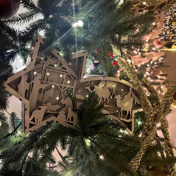 Nativity Shooting Star Light up Box - Etsy