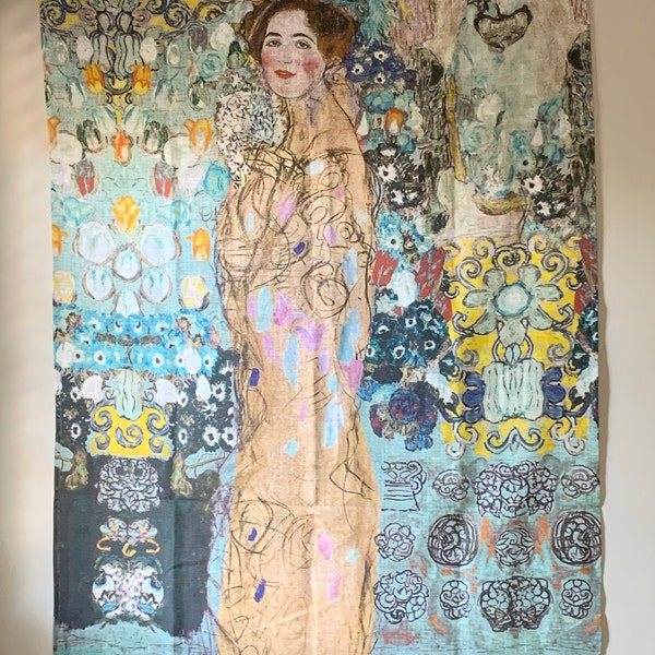 Wall Tapestry, Portrait of Maria Munk, Gustav Klimt, Wall Decor, Studio ...