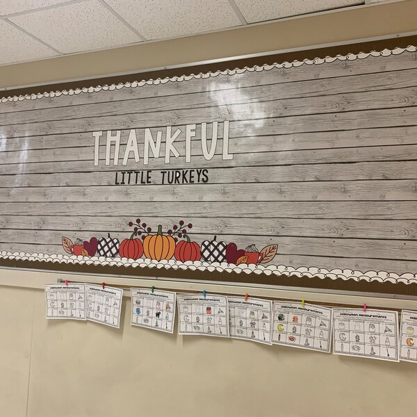 Thanksgiving Bulletin Board Kit & Student Activity - Etsy