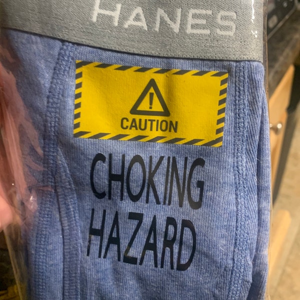 Free Shipping - Funny Naughty Men's Boxer Briefs - Choking Hazard- 1 ...