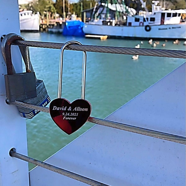 Personalized Love Lock Custom Wedding Gift for the Couple, Engraved ...