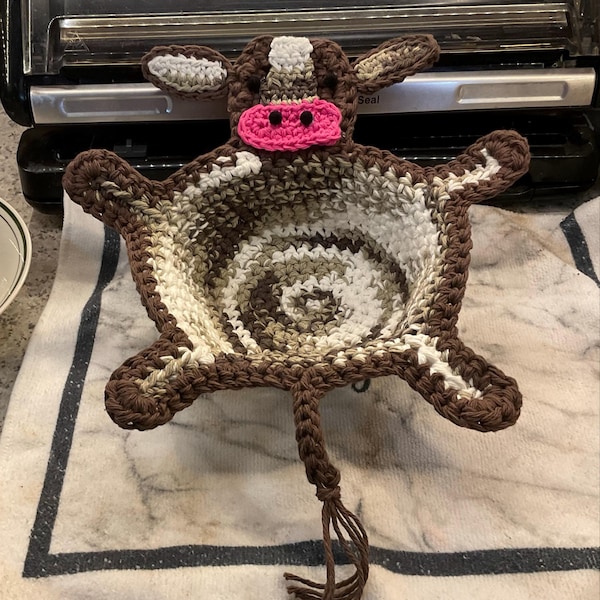 Crocheted Cow Bowl Cozy *MADE TO ORDER* - Etsy