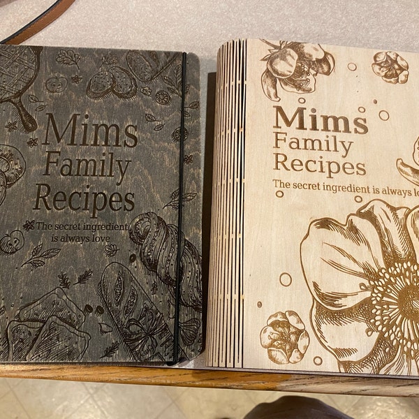 Personalized Recipe Book: Custom Engraved Familys Heirloom Recipes ...
