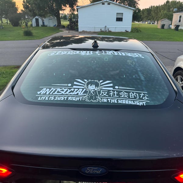 RW-24 JDM Rear Window Car Decal Windshield Sticker Banner Rocker Side ...