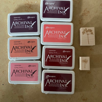 Stamp Ink Pad, Ranger Archival Dye Rubber Stamp Ink, Available in 30 ...