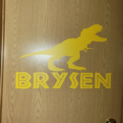 Personalized Dinosaur Name Decal Tyrannosauruas Rex Vinyl Wall ...