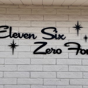 Large Mid Century Cursive House Numbers - Etsy