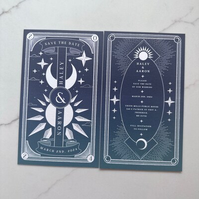 Unique Tarot Card Invitation Personalised Invitation RSVP - Etsy