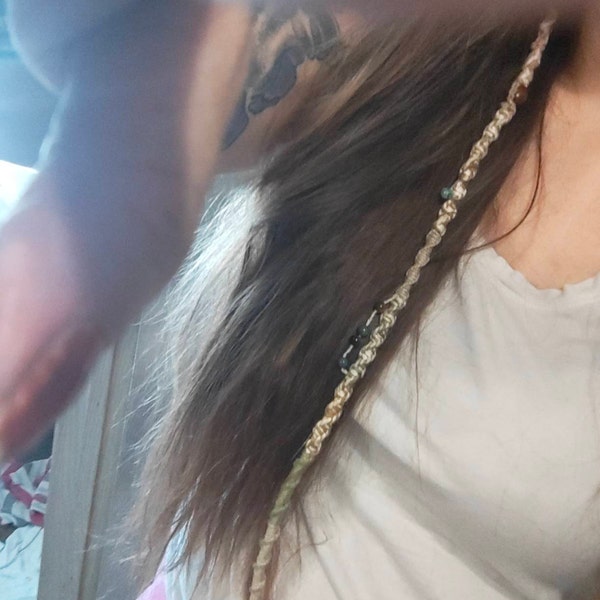 Hemp Macrame Boho Hair Wrap Yarn Dreadlock Decoration for Hair - Etsy