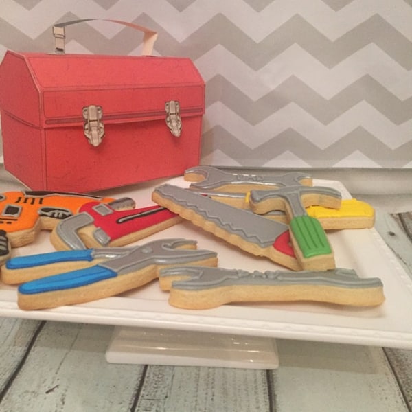 Red Construction Tool Box - Great for Birthday Party Favor Box, Gift ...