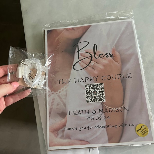 Photo Wedding Money Dance QR Code Bracelet, QR Code Wedding Dance Sign ...
